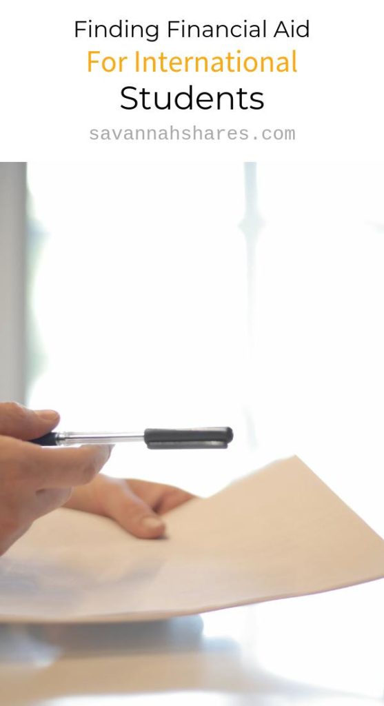 Finding Financial Aid For International Students - Savannah Shares